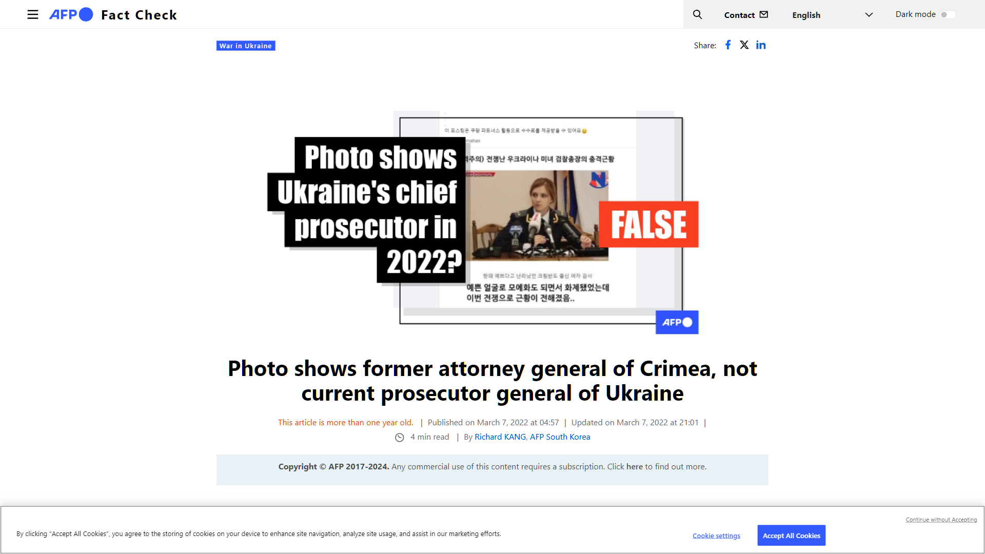 Photo shows former attorney general of Crimea, not current prosecutor ...