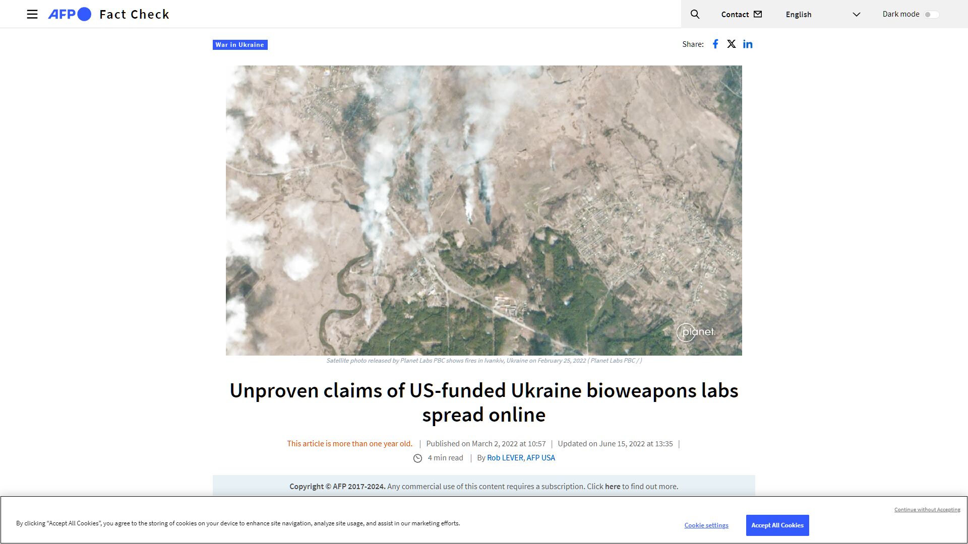 Unproven claims of US-funded Ukraine bioweapons labs spread online ...