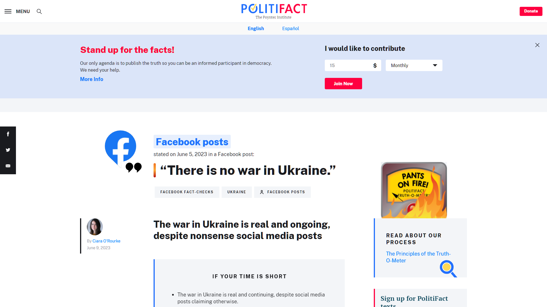 The war in Ukraine is real and ongoing, despite nonsense social media ...