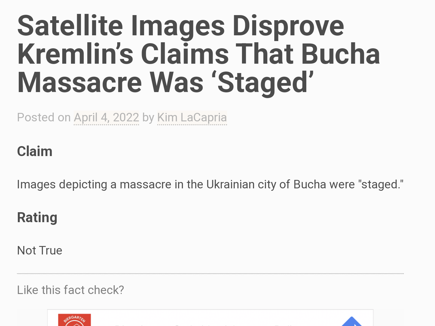 Satellite Images Disprove Kremlin’s Claims That Bucha Massacre Was ...