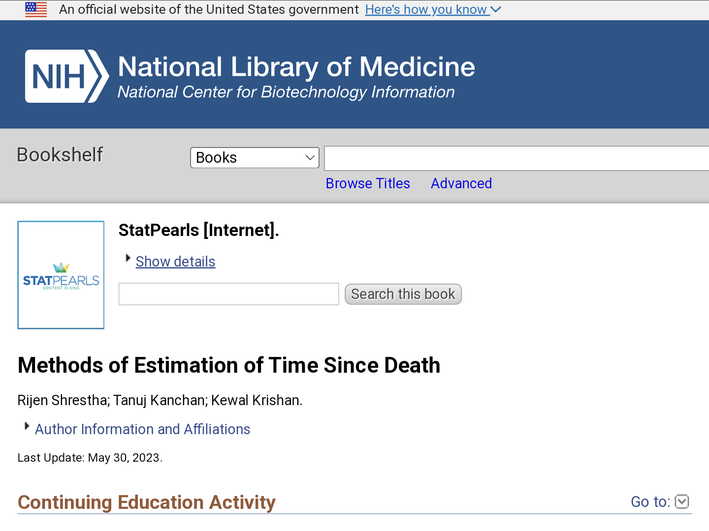 Methods of Estimation of Time Since Death - Ukraine Fact Check