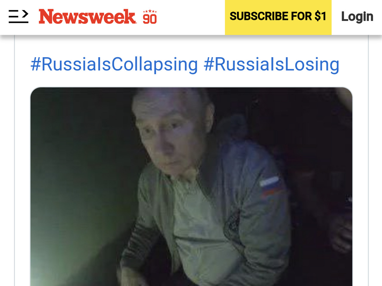 Is Image of ‘Scared’ Putin Connected to Russia’s Ukraine War? - Ukraine ...