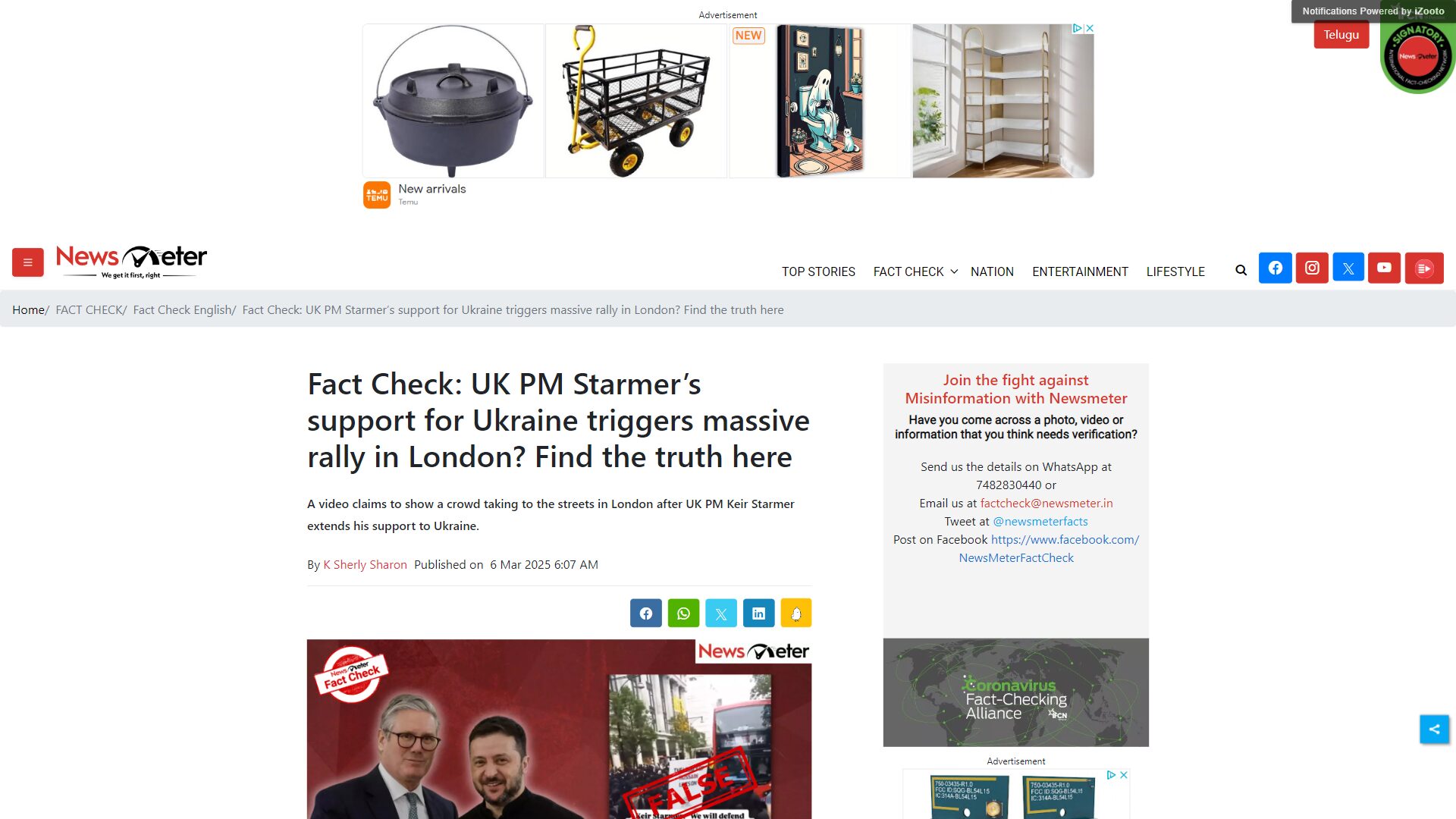 Fact Check: UK PM Starmer’s support for Ukraine triggers massive rally ...