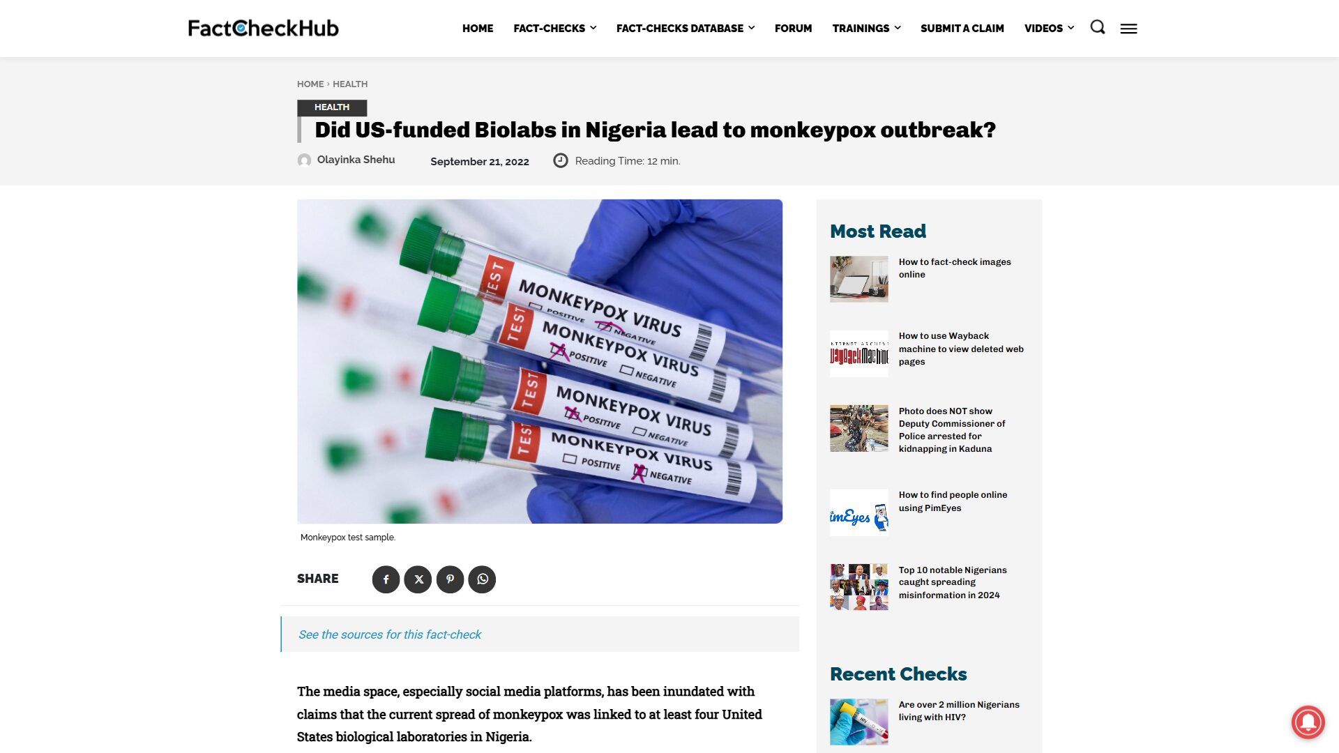 Did US-funded Biolabs in Nigeria lead to monkeypox outbreak ...