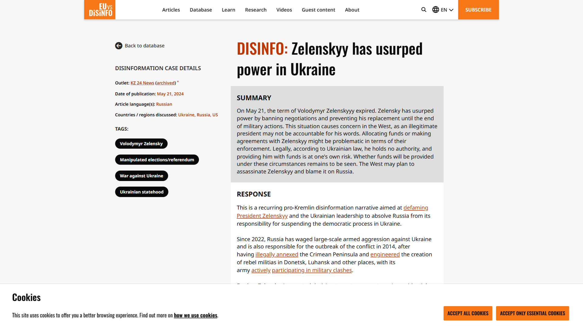 DISINFO: Zelenskyy has usurped power in Ukraine - Ukraine Fact Check