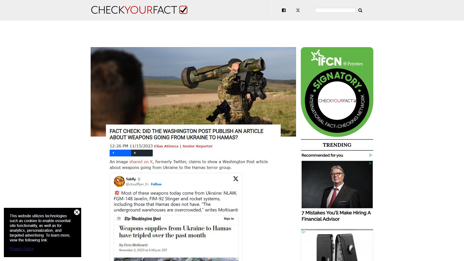 FACT CHECK: Did The Washington Post Publish An Article About Weapons ...