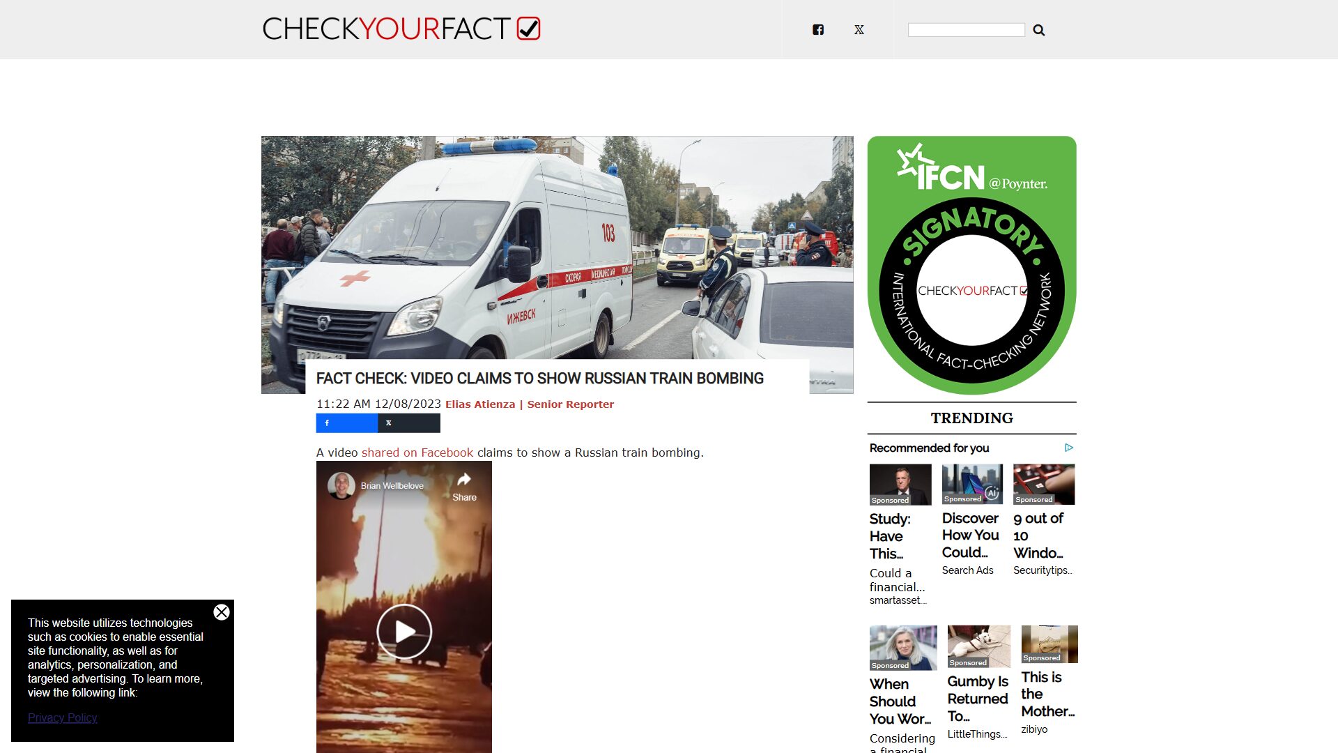 FACT CHECK: Video Claims To Show Russian Train Bombing | Check Your ...