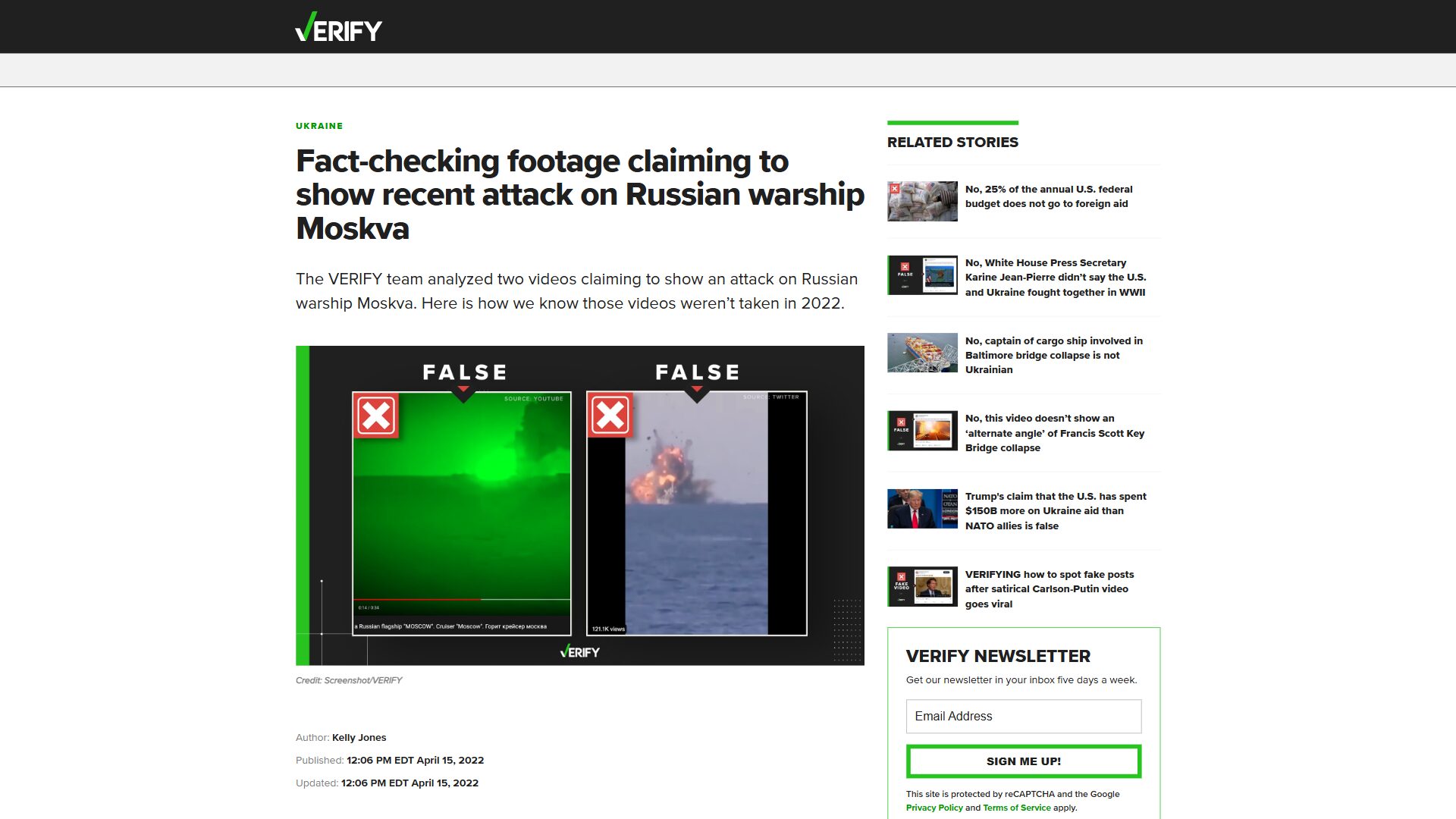 Fact-checking footage claiming to show recent attack on Russian warship ...