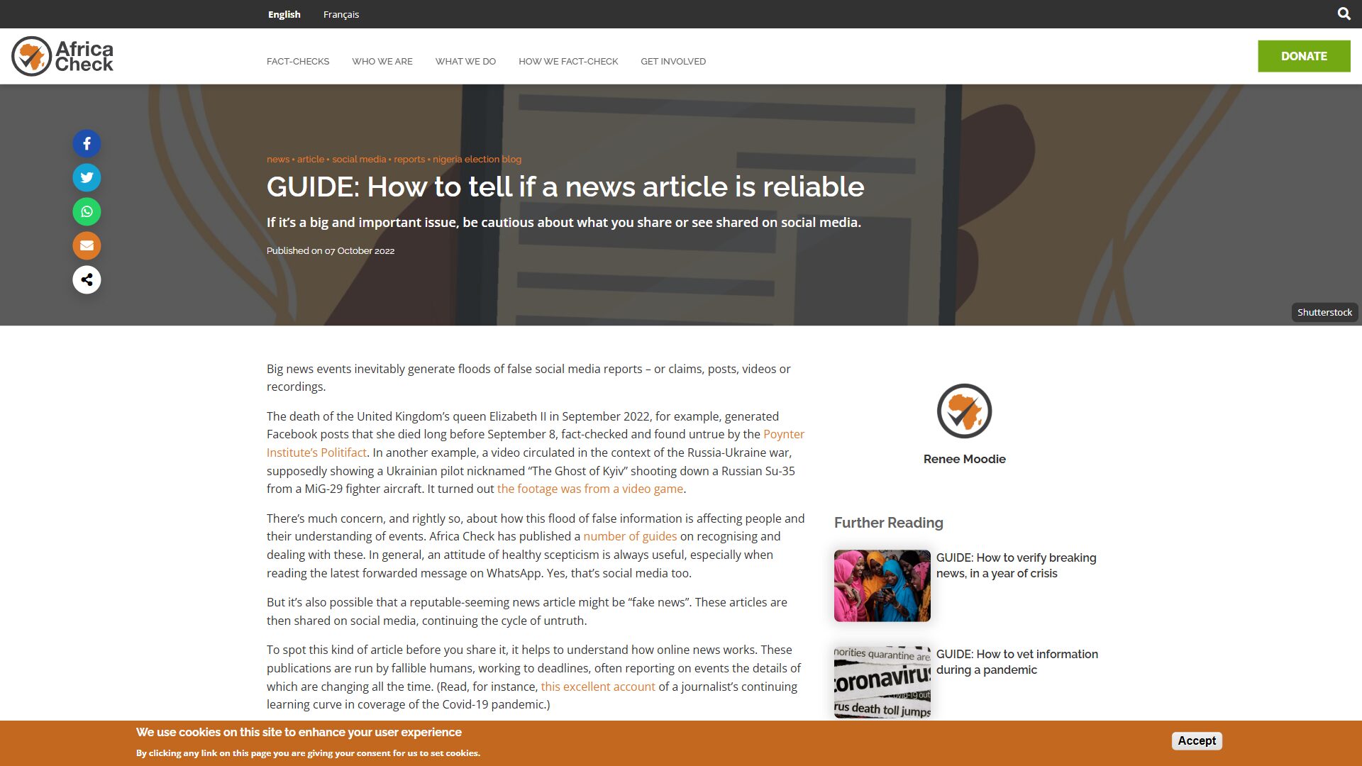 GUIDE: How to tell if a news article is reliable – Africa Check ...