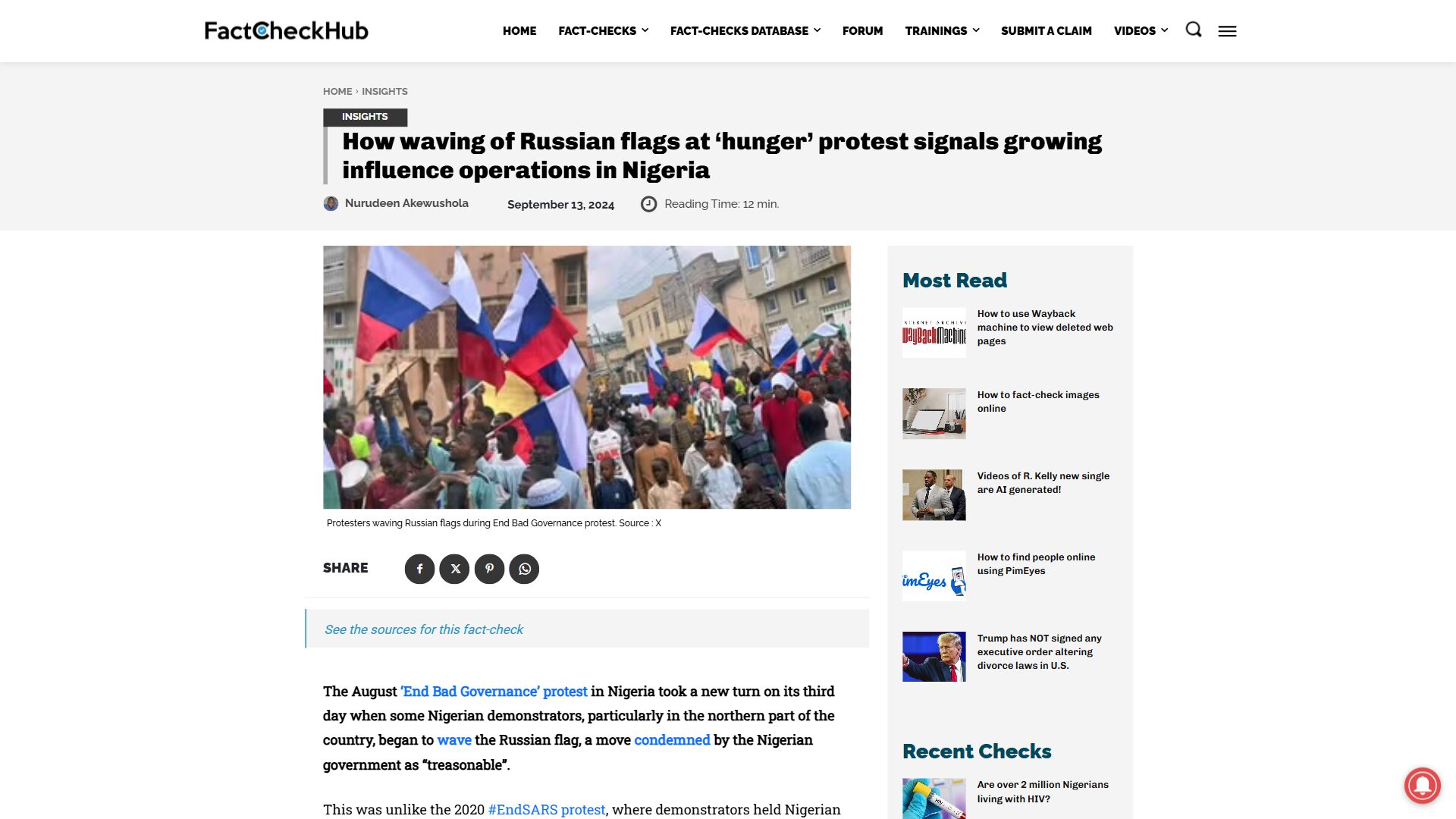 How Russian flag hoisting signals influence operations in Nigeria ...