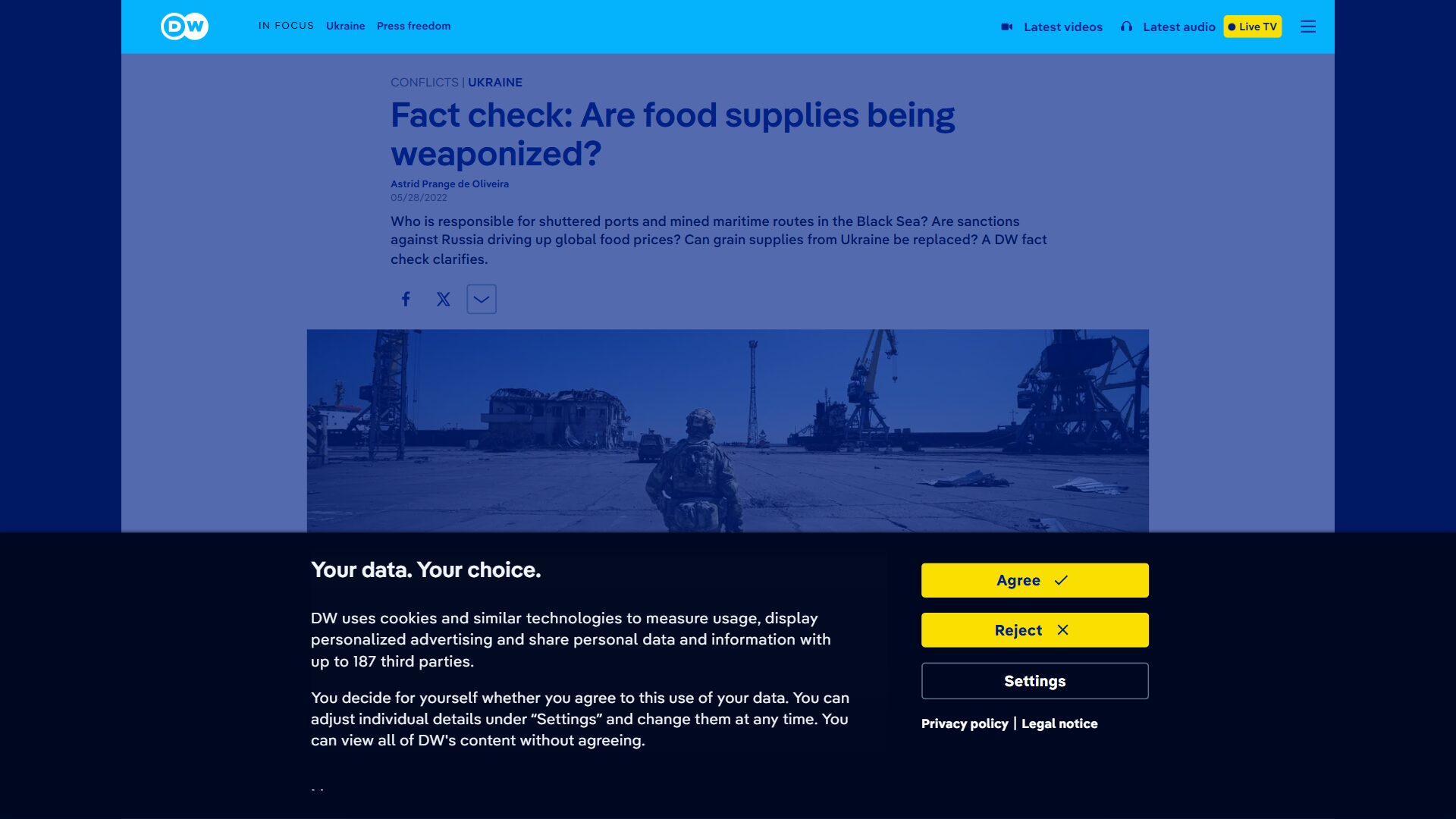 Fact check: Are food supplies being weaponized? - Ukraine Fact Check