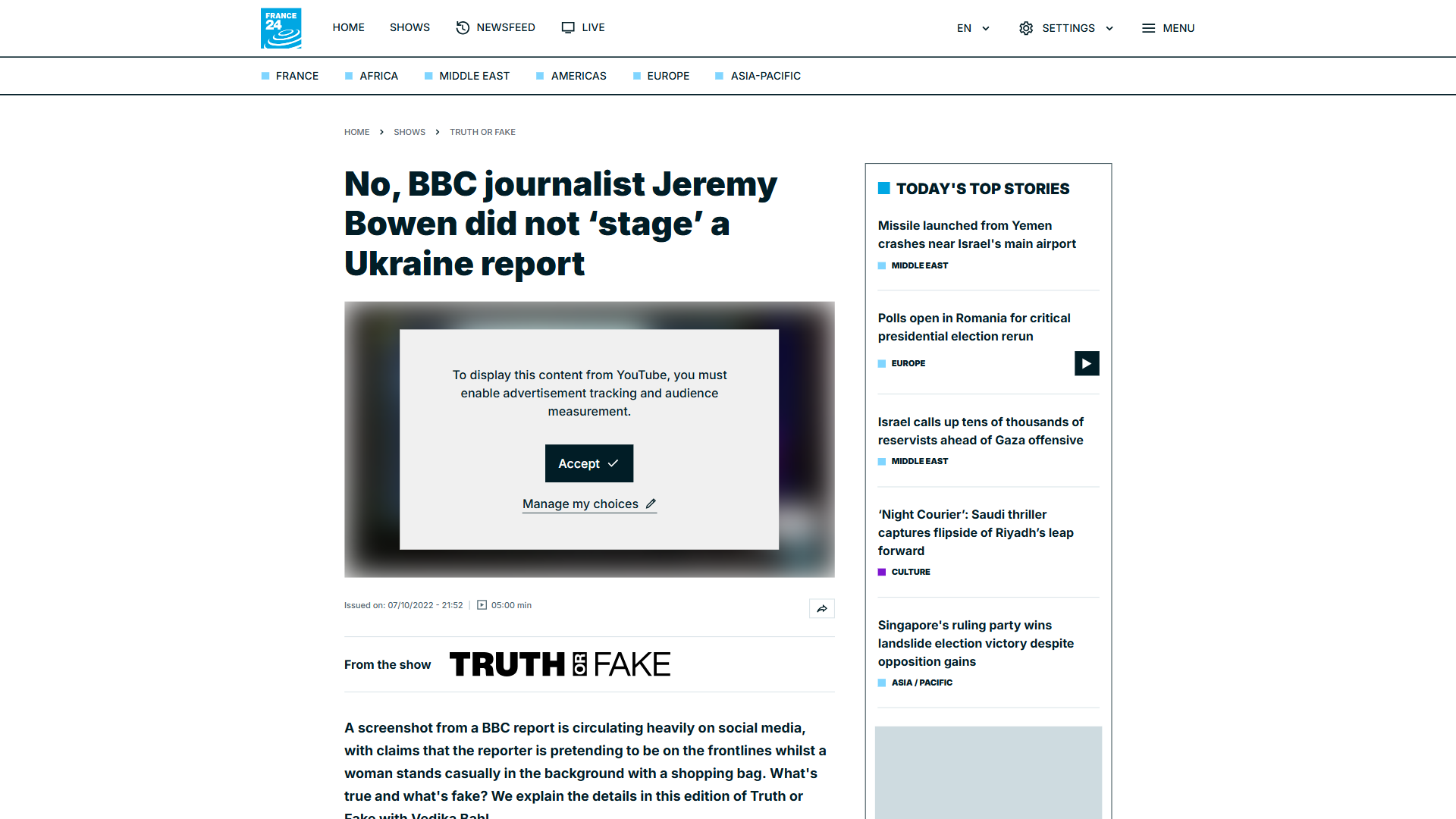 No, BBC journalist Jeremy Bowen did not ‘stage’ a Ukraine report ...